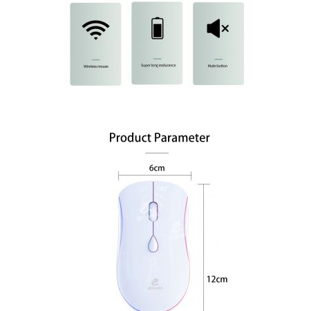 Rechargeable Wireless Mouse Jeqang JW-330 - Black - Makhsoom