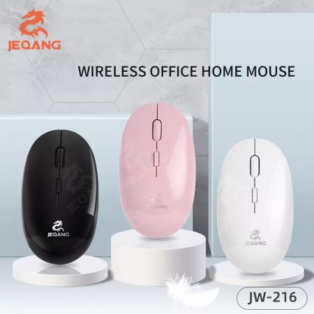 Wireless Mouse Jeqang JW-216 - Black - Makhsoom