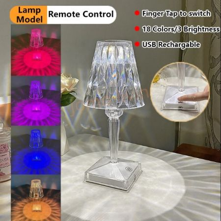 RGB Magic Crystal Diamond Table Led Lamp - Makhsoom