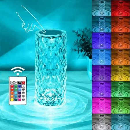 RGB Magic Crystal Diamond Table Led Lamp - Makhsoom