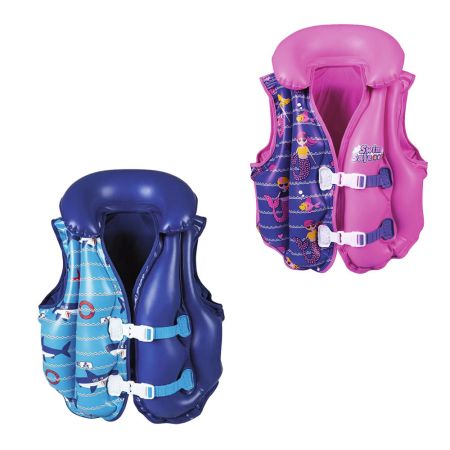 Bestway Little Kids Inflatable Swim Life Vest 3+ Years - Pink - Makhsoom