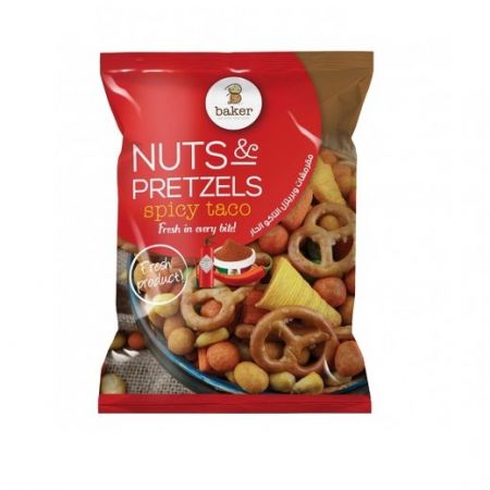 Baker Nuts & Pretzels Spicy Taco 270 g - Makhsoom
