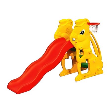 Kids Rabbit Slide with Basketball Ring 1+ Years - 160 x 110 x 80cm ...