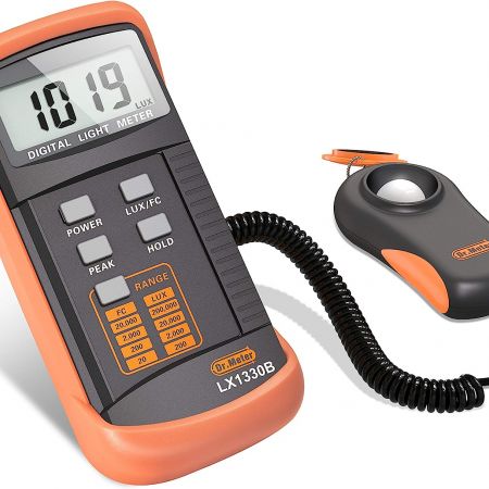 Dr. Meter LX1330B Digital Illuminance/Light Meter, 0 - 200,000 Lux ...