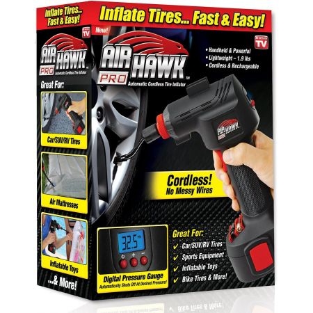 Ontel AHP-MC6/2 Air Hawk Pro Automatic Cordless Portable Tyre Inflator - Makhsoom