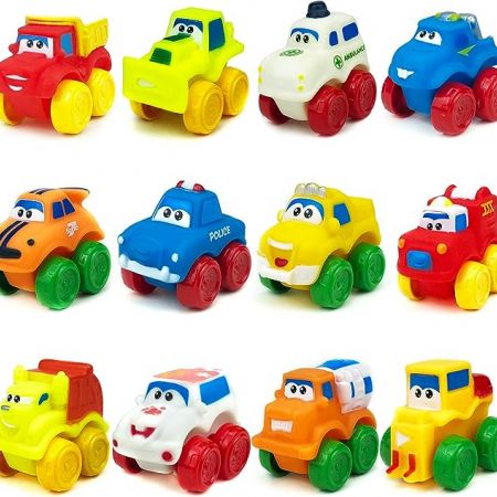 Infunbebe Dfunny Soft Car 4 Pcs 1+ Years - Makhsoom