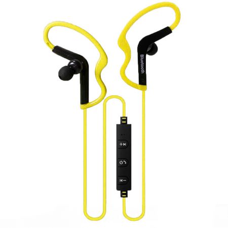 Sports Bluetooth Wireless Earphone Earbuds Yellow - D910 - Makhsoom
