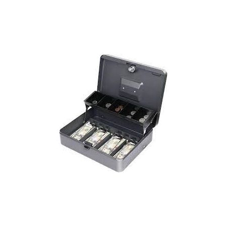 Large Metal Cash Safe Box with Money Tray - Makhsoom