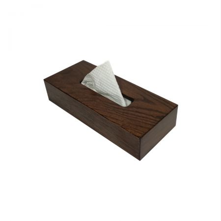 Flow Wooden Big Tissue Box Wenge - 26 x 12 x 7 cm - Makhsoom