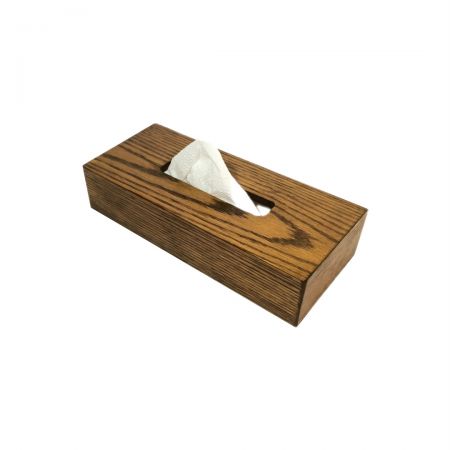 Flow Wooden Big Tissue Box - Dark Walnut - Makhsoom