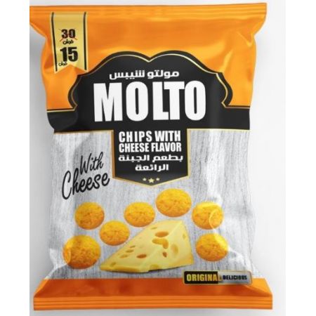 Molto Chips Popcorn Cheese Flavor 60 g Expiry 04/03/2024 - Makhsoom