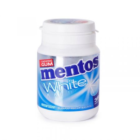 Mentos Gum White Sweetmint SF 1 Jar 38 Pcs - Makhsoom