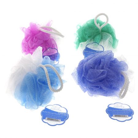 The Bath Collection Ruffle Bath Sponge - Green - Makhsoom
