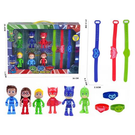 PJ Masks Figure and Bracelet Toy Set 3+ Years - Makhsoom