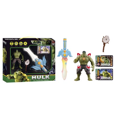 Hulk With Light Up Sword Toy 3+ Years - Makhsoom