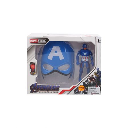 Captain America Action Figure With Face Mask 3+ Years - Makhsoom