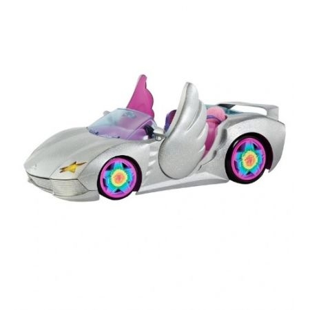 Barbie Extra Vehicle Convertible Car Set in Sparkly Silver Color 3 ...