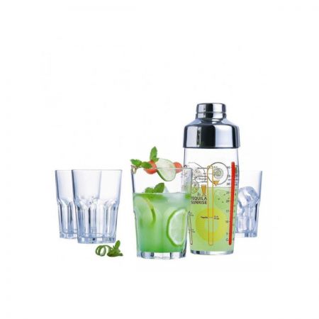 Luminarc Samba Cocktail Set 5 Pcs With Free Recipes - Makhsoom