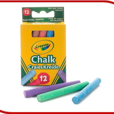 Crayola 12 Anti Dust Chalk - Coloured 2+ Years - Makhsoom