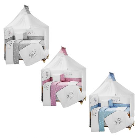 Aras Bebe Baby Bedding Full Set For Baby Bed - Blue - Makhsoom