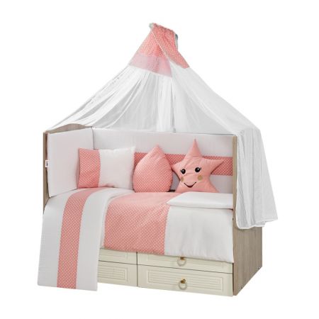 Aras Bebe Baby Bedding Full Set For Baby Bed - Grey - Makhsoom
