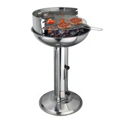 Michelino Bruno Stainless Steel Charcoal Column BBQ Grill With Base ...