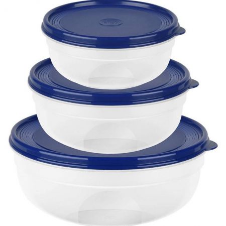 Emsa Superline Soft Round Food Storage Set With Lids 3 Pcs - Makhsoom