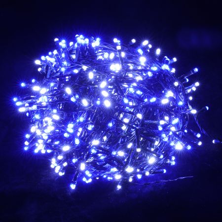 Green Cord String Christmas Led Light Blue - 100 Leds - Makhsoom