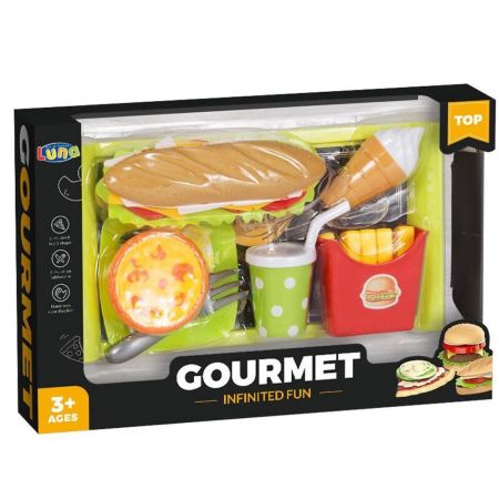 Fast Food Play Set 3+ Years - 30.5 x 20 x 5.7 cm - Makhsoom