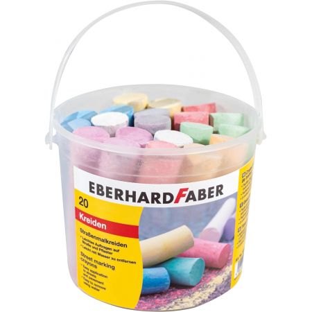 Eberhard Street Big Size Chalk in a Bucket 20 Pcs 3+ Years - Makhsoom