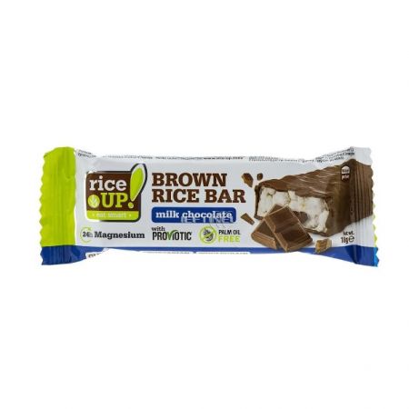 RiceUp Palm Oil Free Brown Rice Bar Milk Chocolate 18 g - Makhsoom