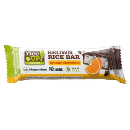 RiceUp Palm Oil Free Brown Rice Bar Orange Chocolate 18 g - Makhsoom