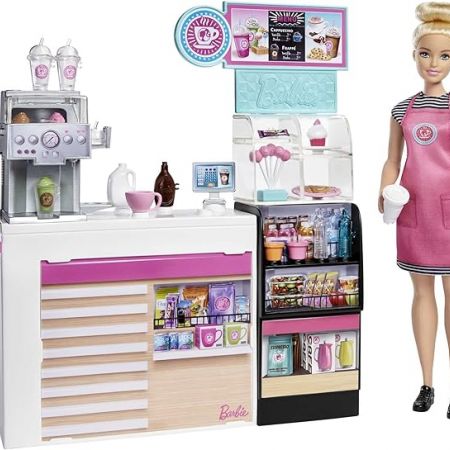 Barbie Coffee Shop with Doll 3+ Years - Makhsoom