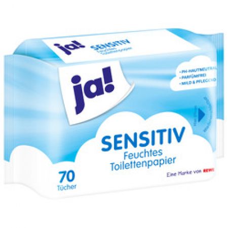Ja! Sensitive Moist Toilet Tissue 70 Sheets - Makhsoom