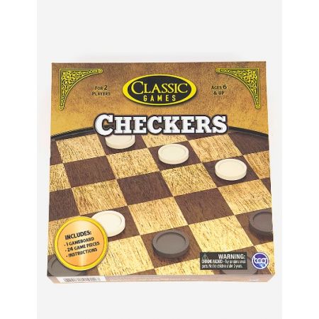 TCG Classic Game Wooden Checkers 6+ Years - Makhsoom