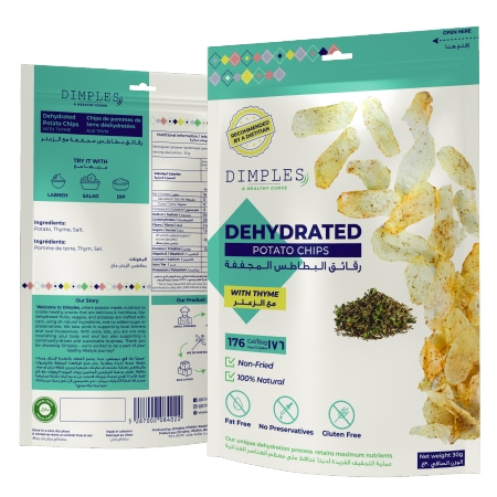Dimples Dehydrated Potato Chips With Thyme Flavor 30g - Makhsoom