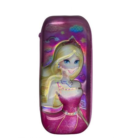 Stylish 3D Embosssed Large Capacity Barbie Pencil Case - Makhsoom