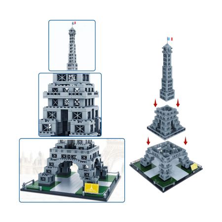 Eiffel Tower Building Blocks Set 1820 Pcs 12+ Years - 62 x 51 x 8.5 cm ...