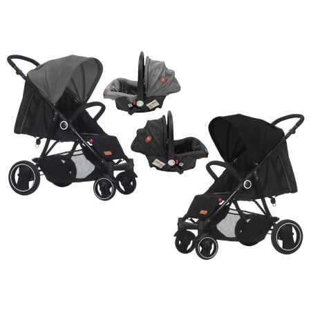 Family Baby Stroller with Car Seat and Swivel and Brakes Front Wheel 0 ...