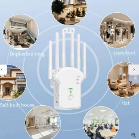 6 Antenna 3-in-1 WiFi Repeater Router Enhance Wireless Signals Dual ...