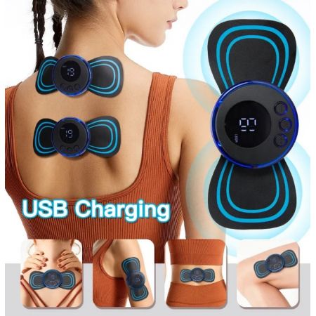 EMS Mini Portable Electric Neck, Back & Body Pain Relief Massager ...