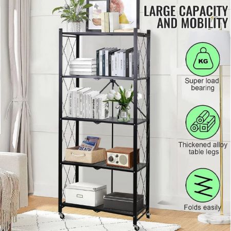 Tier Storage Shelves Foldable Storage Shelf Rack Storage Shelving On ...