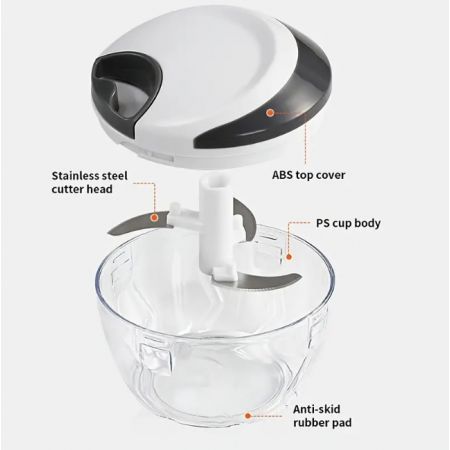 Manual Pull Food Chopper - Green - Makhsoom