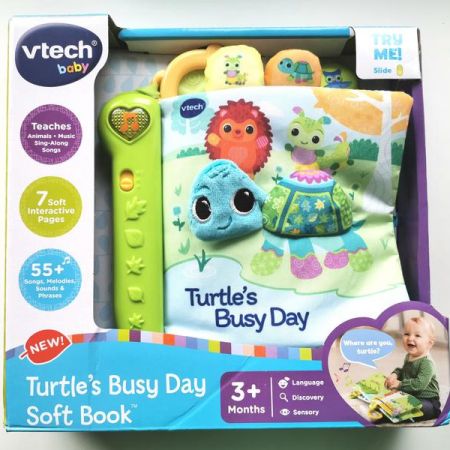 Vtech Turtle's Busy Day Soft Book English Version 3+ Months - Makhsoom
