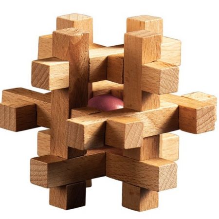 Buzzles 3D Interlocking Wooden Jigsaw Puzzle Dungeon - 7 x 7 x 5.5 cm ...