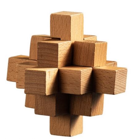 Buzzles 3D Interlocking Wooden Jigsaw Puzzle Mayhem - 7 x 7 x 5.5 cm ...