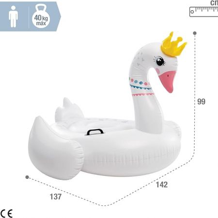 Intex Majestic Swan Ride-On 3+ Years - 142 x 137 x 99 cm - Makhsoom
