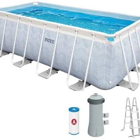 Intex Prism Frame Rectangular Pool CHEVRON Set - 4.00 x 2.00 x 1.00m ...