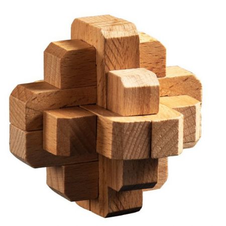 Buzzles 3D Interlocking Wooden Jigsaw Puzzle Bloom - 7 x 7 x 5.5 cm ...