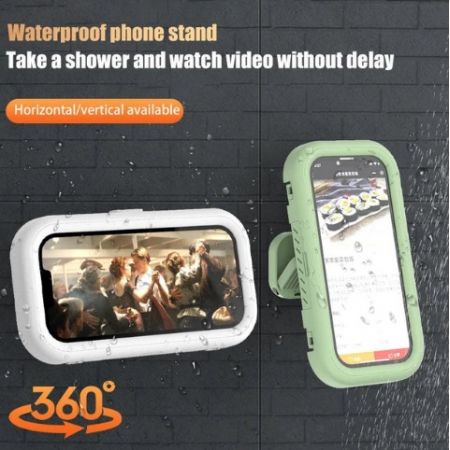 Waterproof Shower Phone Holder - White - Makhsoom